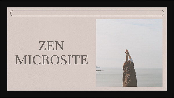 Microsite zen | Modèles Genially